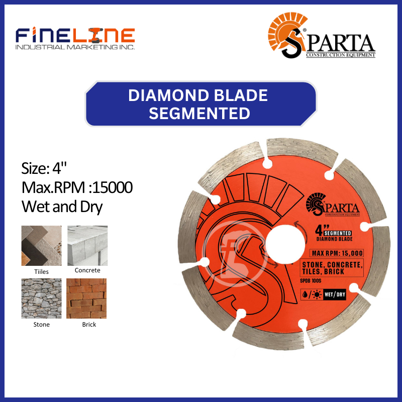 SPARTA Segmented Diamond Blade 4 " - SPDB 100S | Shopee Philippines