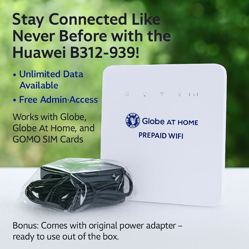 UNLI DATA Huawei B312-939 home wifi / modem for Gomo, Globe, Globe at ...
