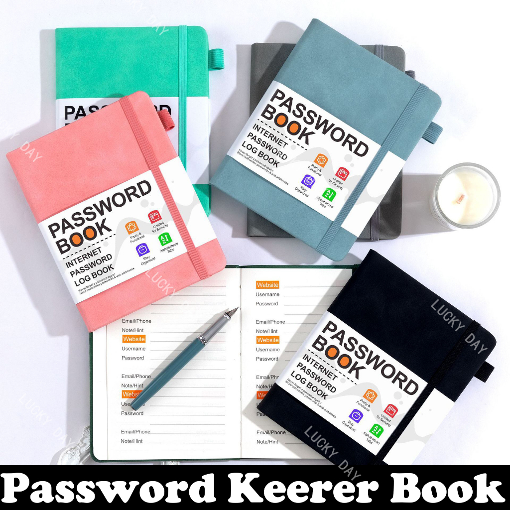 Password Book With Letter Labels Password Manager Notebook Memo Notepad ...