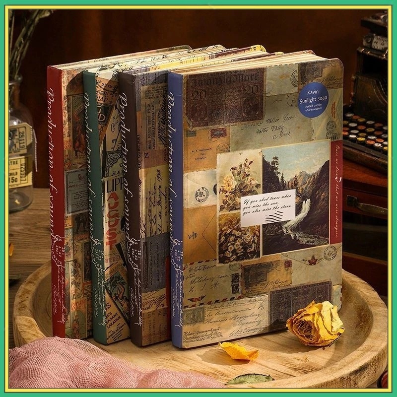 A5 Notebook Retro Notebook Hand-drawn illustration School Supplies ...