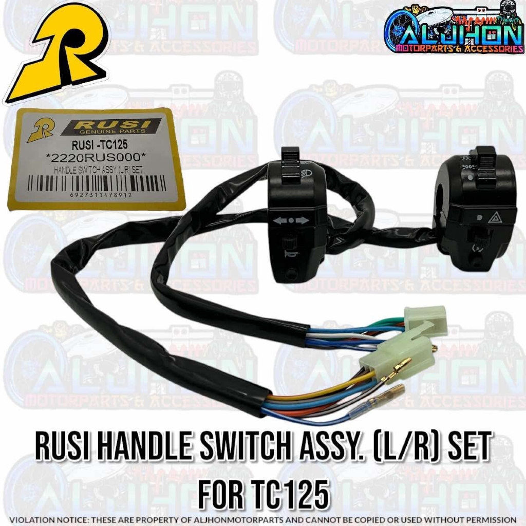 Rusi 125 Handle Switch ORIGINAL (LEFT Set and RIGHT Set) | Shopee ...