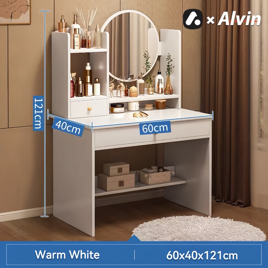 ALVIN Dressing Table Bedroom Minimalist Modern Ins Dressing Table ...