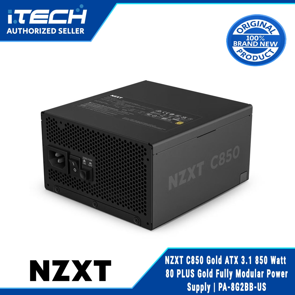 NZXT C850 Gold ATX 3.1 850 Watt 80 PLUS Gold Fully Modular Power Supply ...