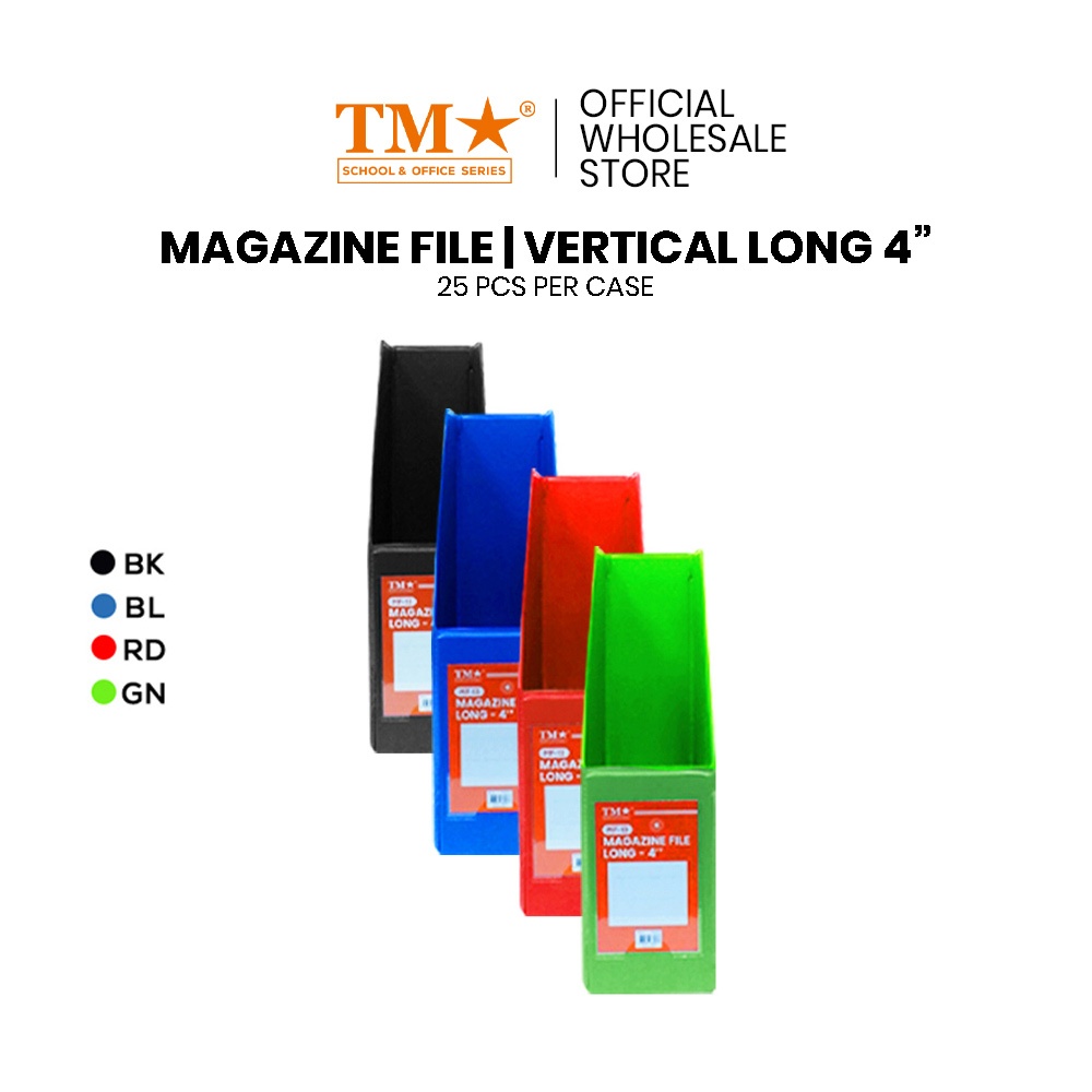 TM | 25 pcs Magazine File Vertical Long 4 Inch (MF-13) | Shopee Philippines