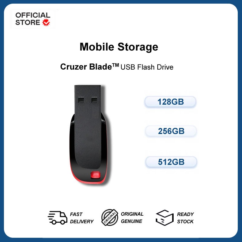 Flash Drive OTG USB 2.0 Cruzer Blade 128GB 256GB 512GB mobile storage ...