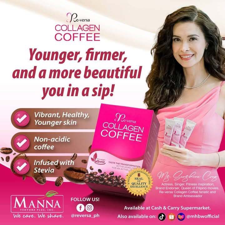 Manna Collagen Coffee with Stevia Anti-Aging Improves Skin Complexion ...