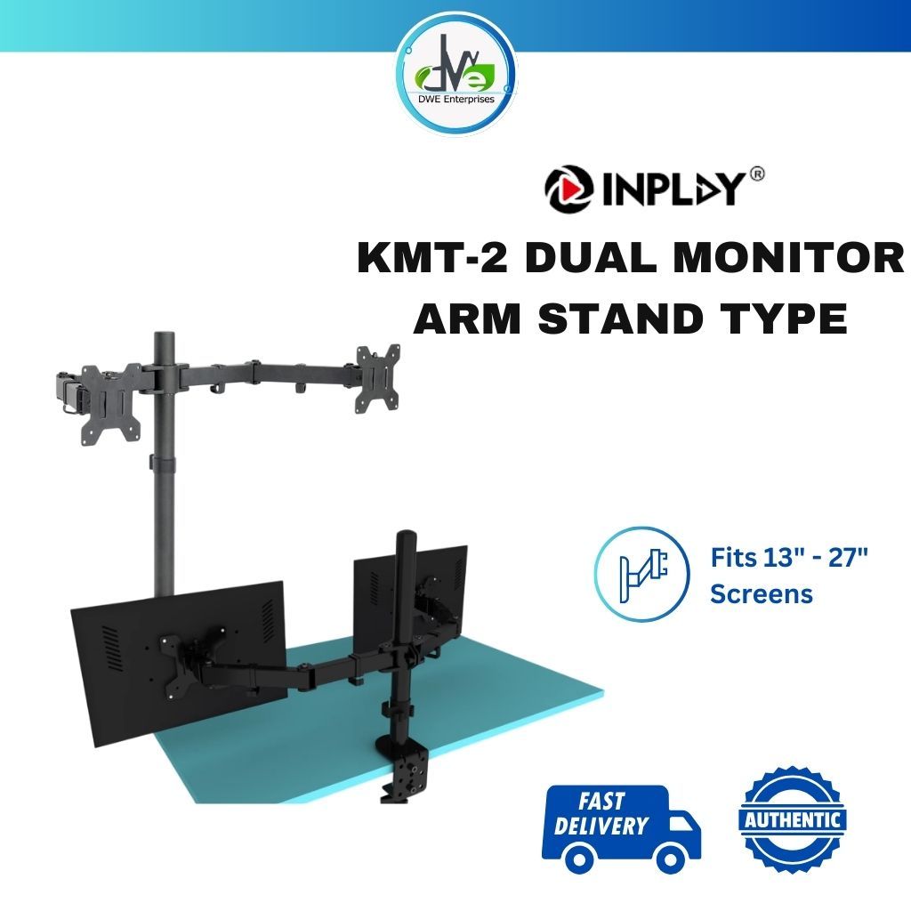 INPLAY KMT-2 DUAL MONITOR ARM STAND TYPE MOUNT | Shopee Philippines