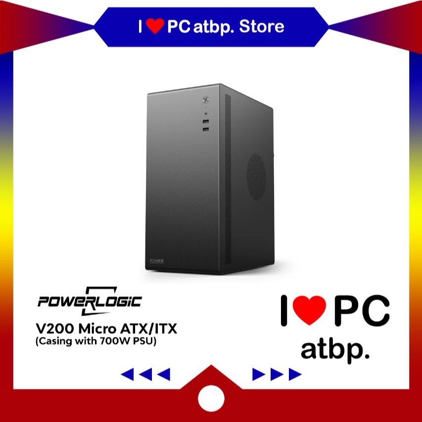 Powerlogic V200 Micro ATX/ITX Casing with 700W PSU | Shopee Philippines