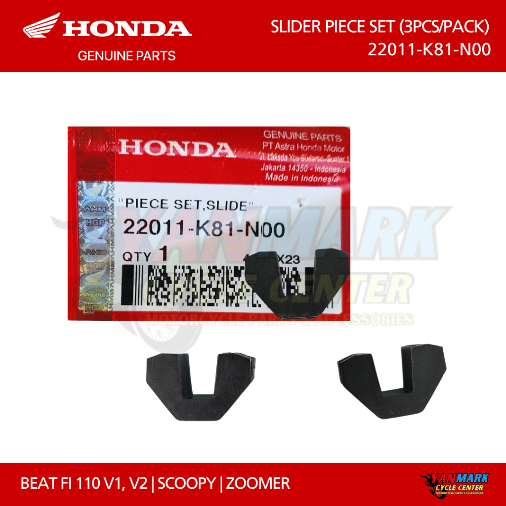 ORIGINAL HONDA -SLIDER PIECE SET - BEAT FI V1, V2 | SCOOPY | ZOOMER ...