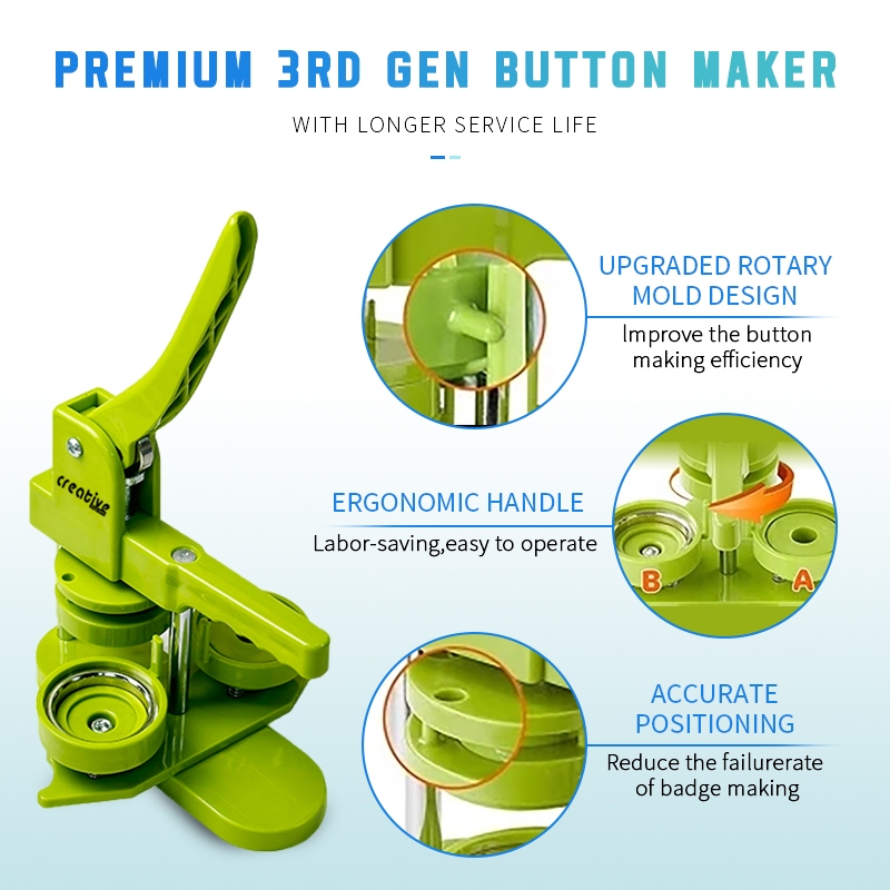 Creative Pin Maker Machine 58mm Set Diy Button Pin Machine Handmade ...