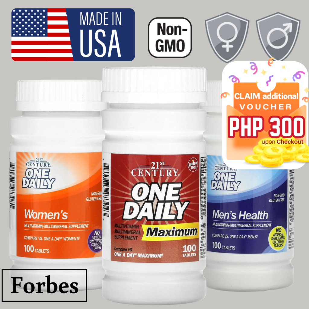 21st Century One Daily Women Men Maximum 100 Tabs Multivitamin for ...