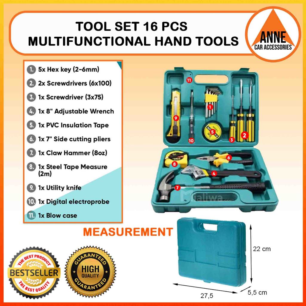 Hand Tools Multifunctional Tool Set Hardware Professional Repair 11pcs ...