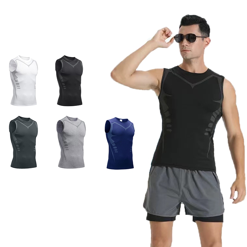 JOY Men's Compression Fitness sando Sleeveless Shirt Leggings ...
