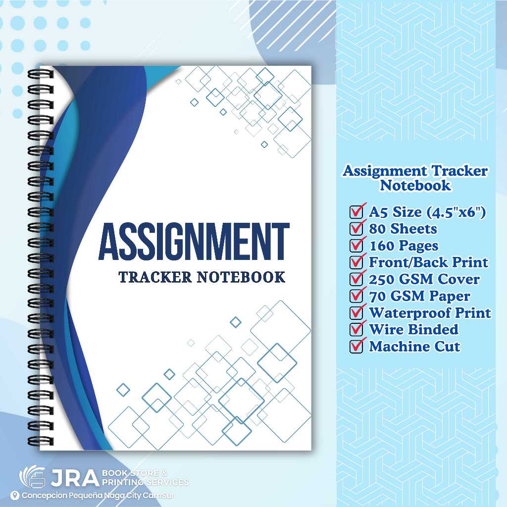 Homework and Assignment Tracker Notebook – Academic Planner for ...