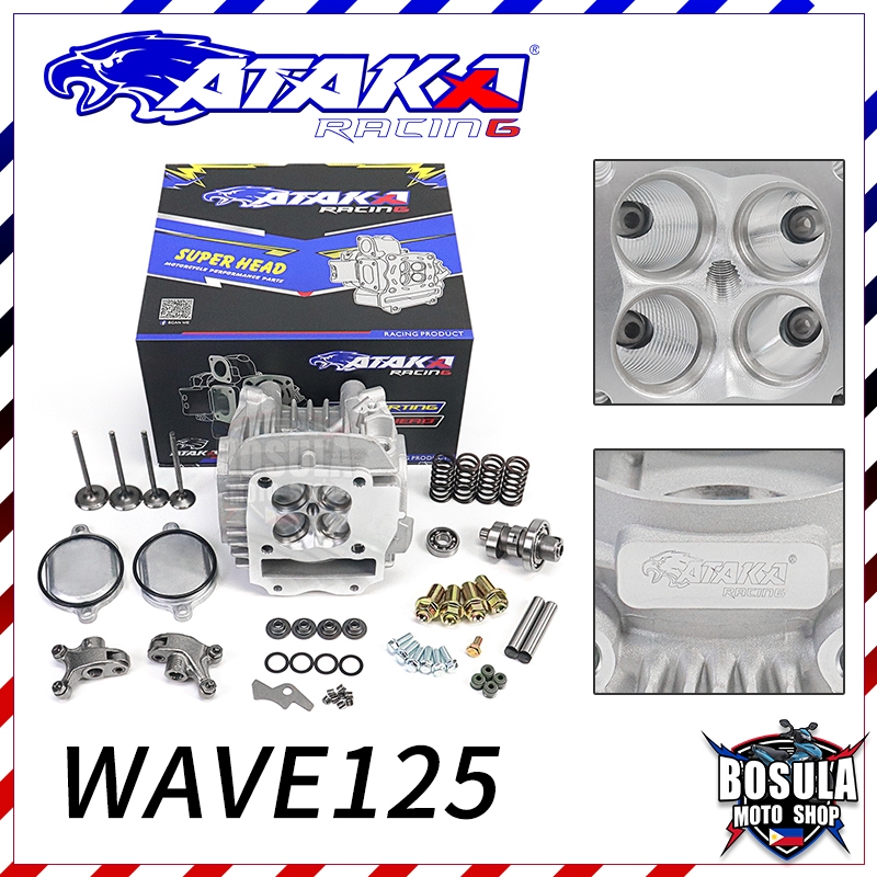 ATAKA WAVE 125 / WAVE 125 FI Cylinder Head SET (19/22,20/23 ,22/25,21/ ...