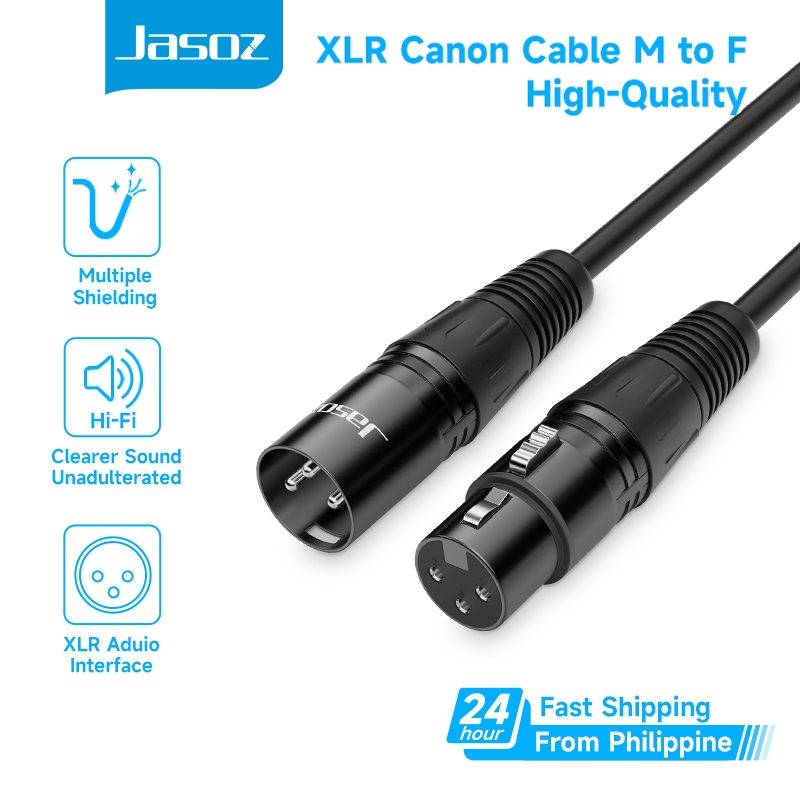 Jasoz XLR Cable Microphone Audio Sound Cannon Aux Cable XLR Male to ...