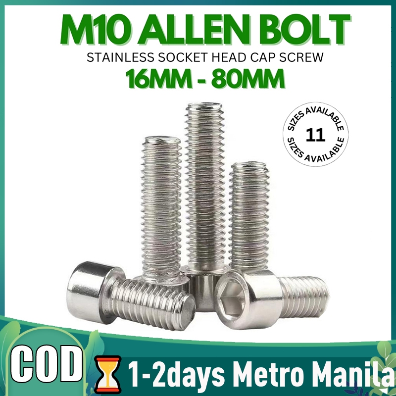M10 Stainless Allen Capscrew | Allen Bolt Socket Head Cap Screw (SOLD ...