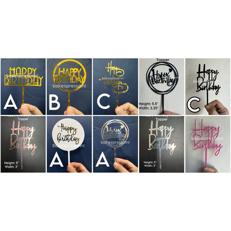 1pc. Happy Birthday Cake Topper HBD toppers | Shopee Philippines