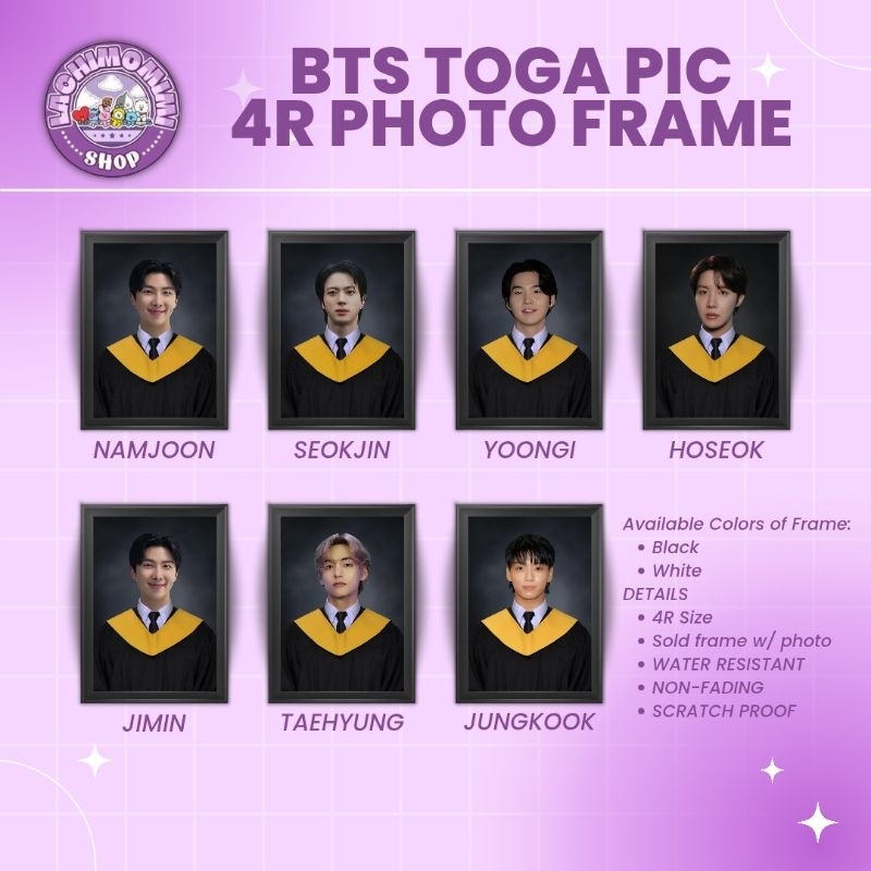 BTS Bangtan Toga Picture 4R Desk Photo Frame | Shopee Philippines