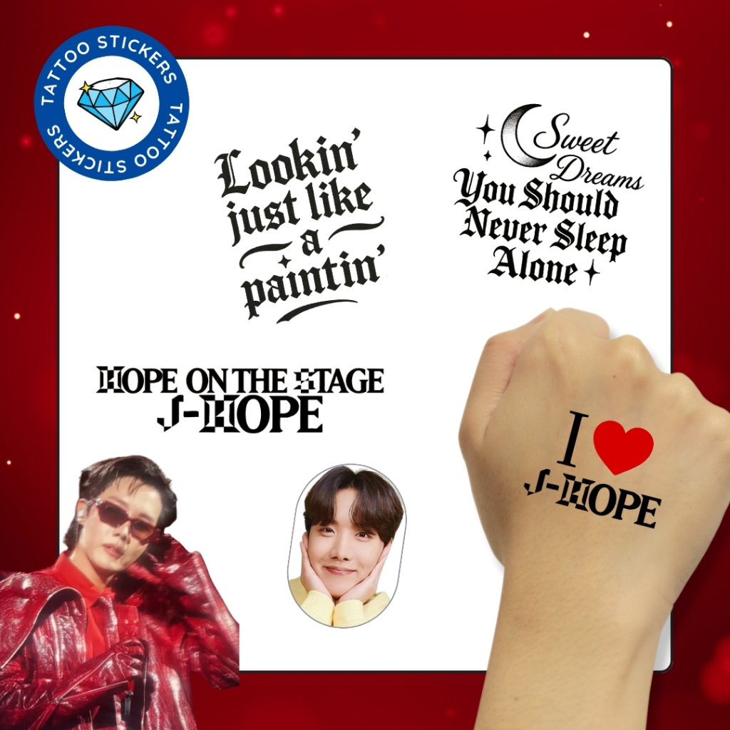 JHOPE Tour Concert HOPE ON THE STAGE KPOP Tattoo Sticker Temporary ...