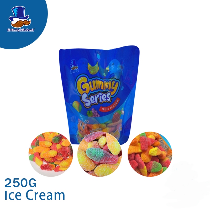 250g ice Cream gummy candy sour Candy wholesale/soft candy fudge ...