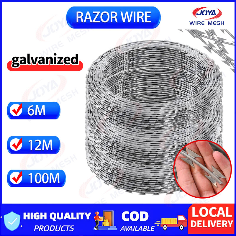 Razor Wire Hot Dipped Galvanized Steel Roller Razor Guard Barbed Wire ...