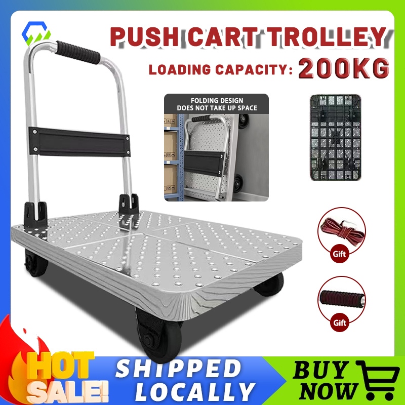 Push Cart Multifunctional Trolley Cart Heavy Duty Hand Truck Foldable ...