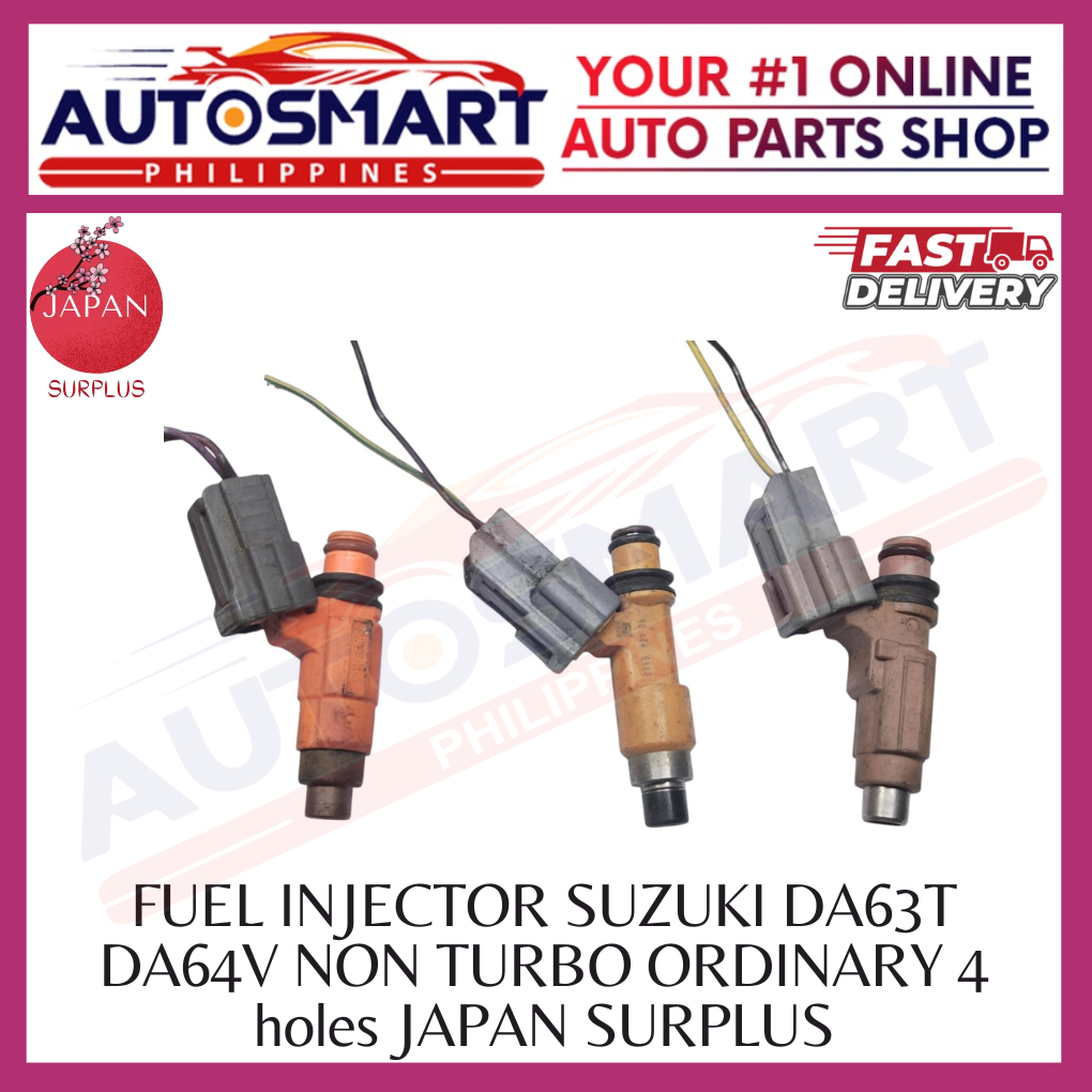 FUEL INJECTOR SUZUKI DA63T DA64V NON TURBO ORDINARY 4 holes JAPAN ...