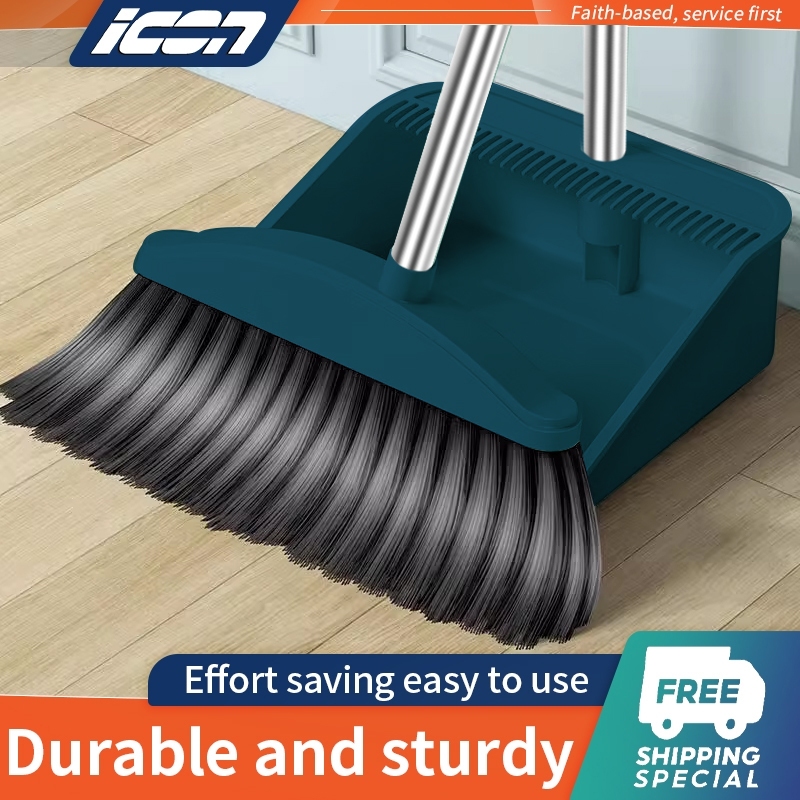 Broom And Dustpan Set Household Cleaner Sturdy Durable Plastic Thick ...