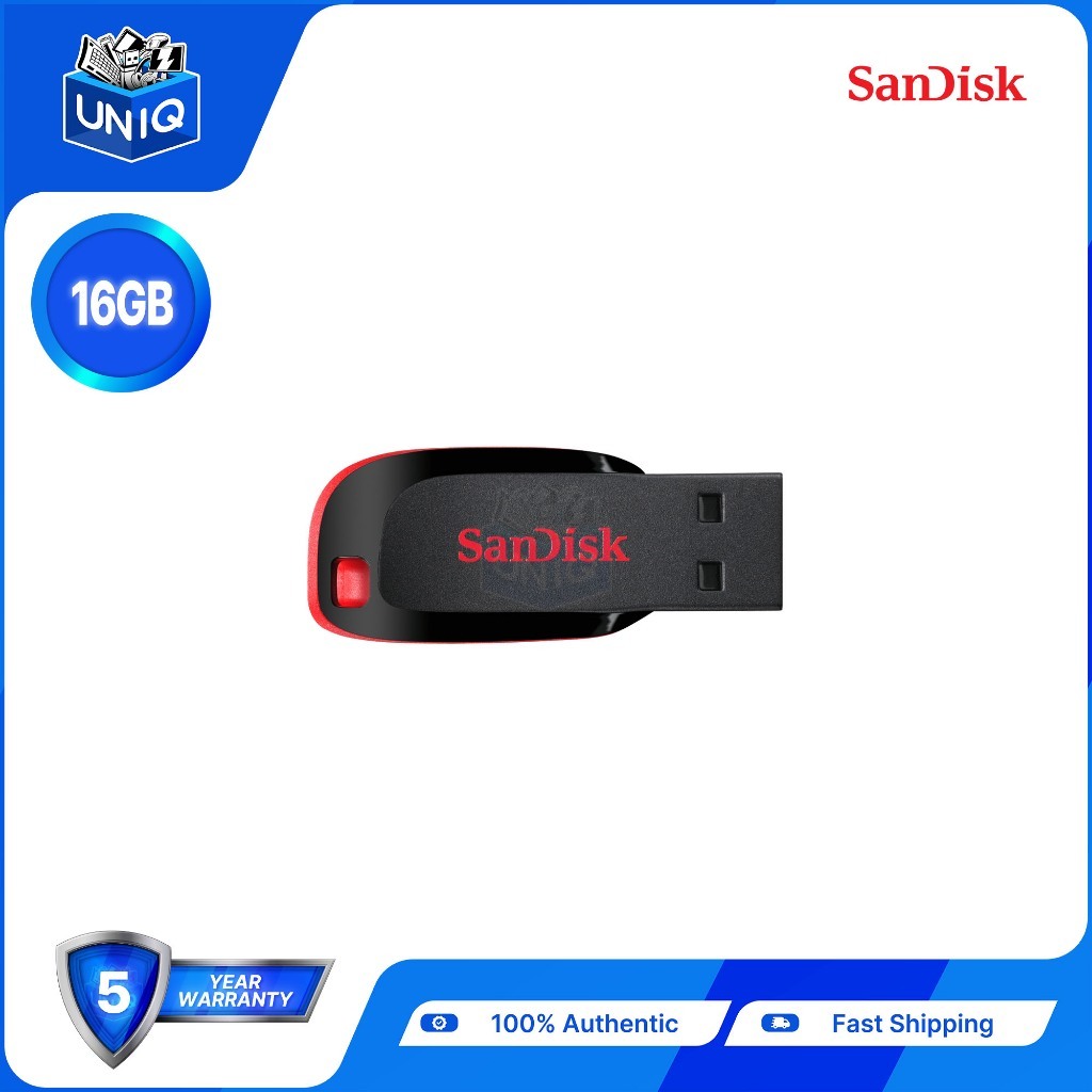 Sandisk Cruzer Blade 16GB USB 2.0 Flash Drive (BLACK) | Shopee Philippines
