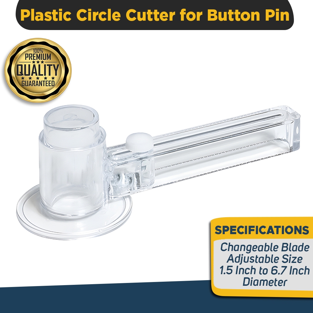 Adjustable Circle Cutter Plastic for Button Pin (Color Black) | Shopee ...