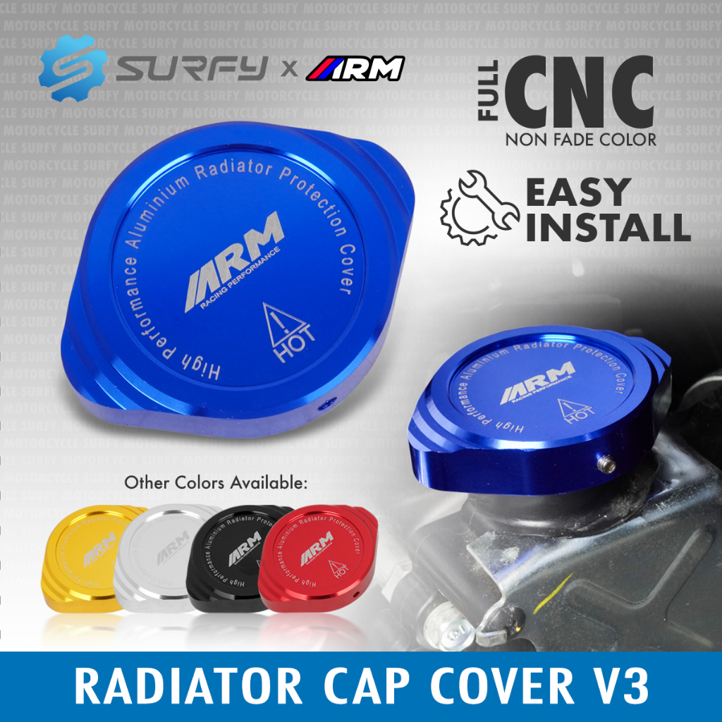 Arm Radiator Cap Cover V3 Premium Design Aluminum Full CNC Universal ...