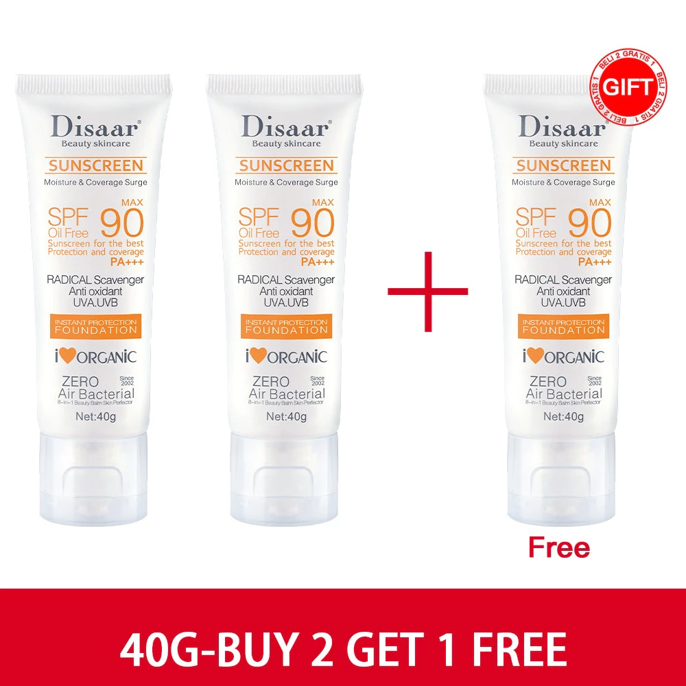【BUY 2 GET 1 FREE】Disaar Sunscreen Skin Care Sunscreen SPF 90 Face and Body Whitening Facial ...