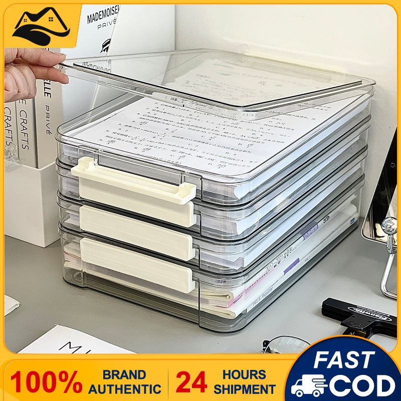 Paper Sorting Container Clear Organizer Desktop Storage Document ...