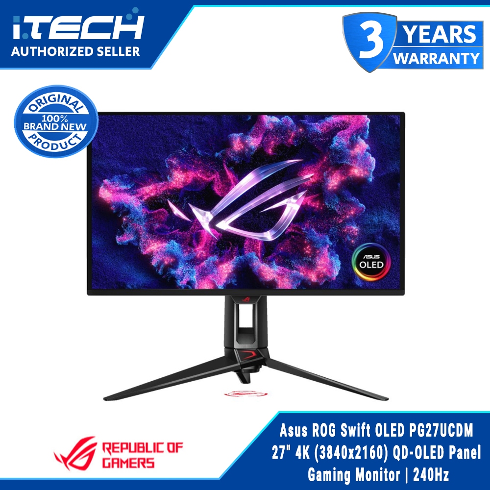 Asus ROG Swift OLED PG27UCDM 27" 4K (3840x2160) QD-OLED Panel Gaming ...