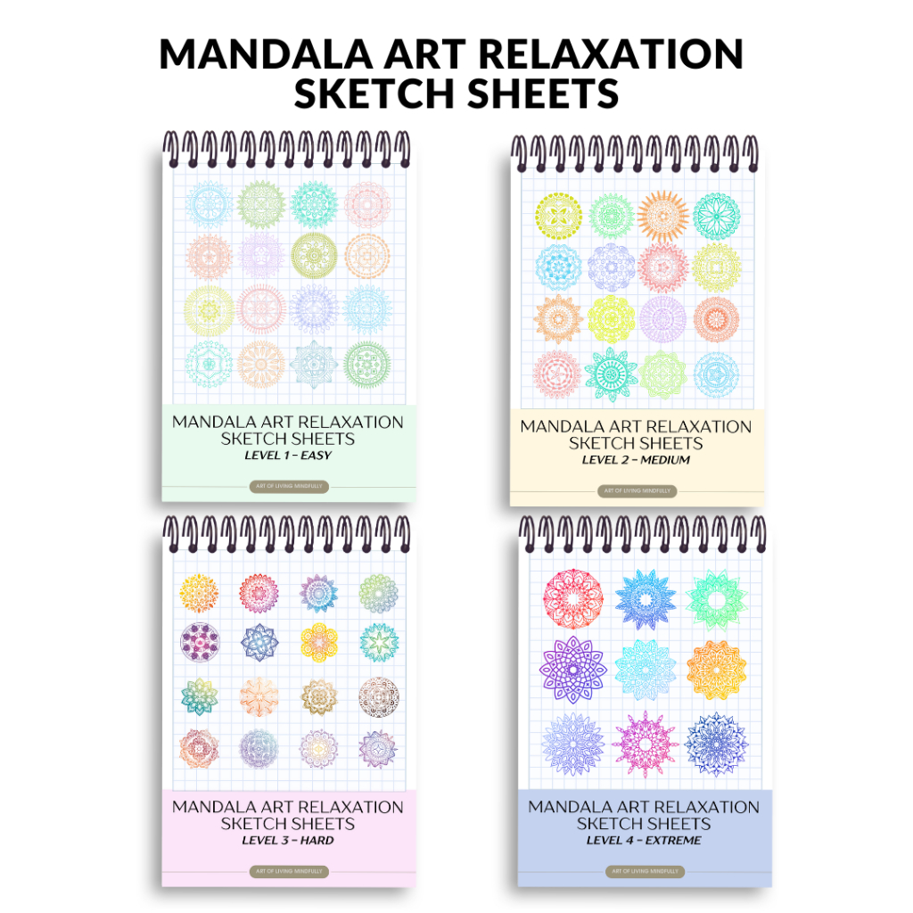 Mandala Art Relaxation Sketch Sheets – Mindful Tracing Activity for ...