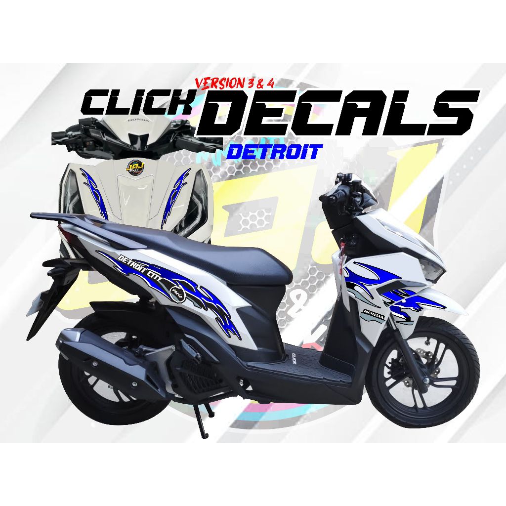 Honda Click V3 / V4 (SE) DETROIT DECALS- HIGH QUALITY | Shopee Philippines