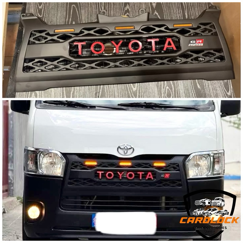 Toyota Hiace Commuter Decontent 2014 - 2025 Grill GR Red | Shopee ...