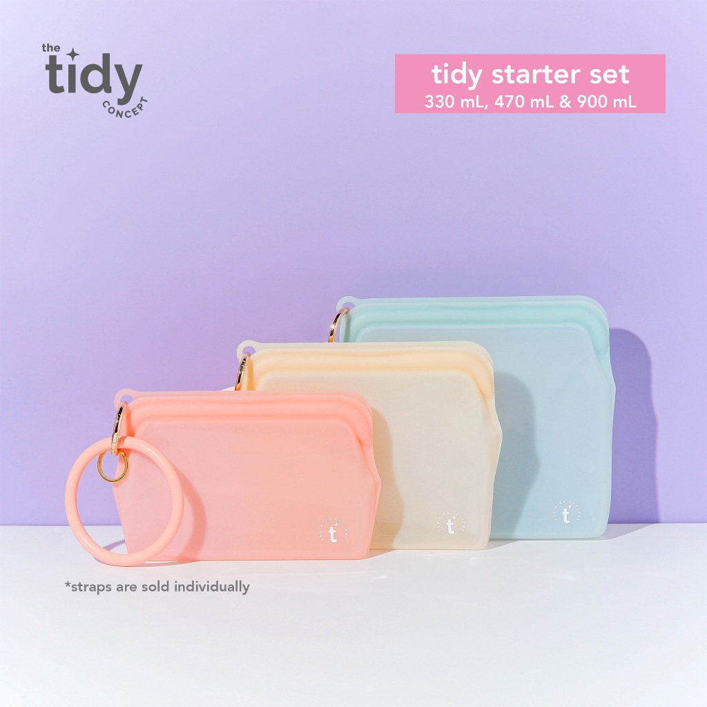 The Tidy Concept Tidy Starter Set (Set of 3) - Reusable Silicone (BAGS ...