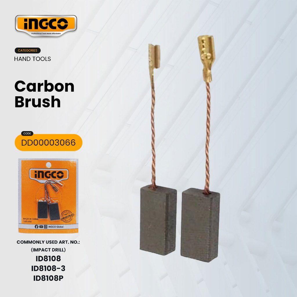 Ingco Impact Drill Carbon Brush Set Replacement Motor Brush SPARE PARTS ...