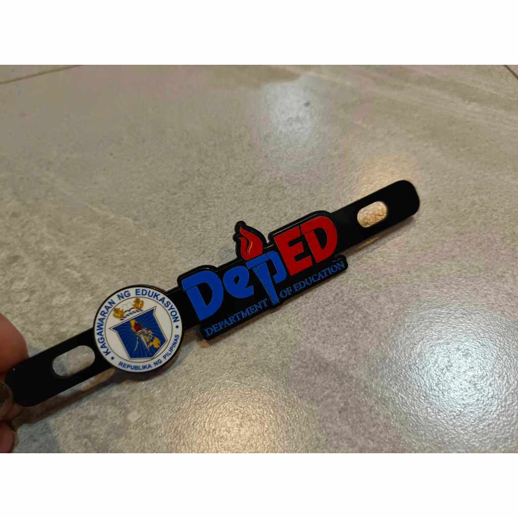 WECAST DEPED Motorcycle Plate Badge Acrylic-Based and Printed Sticker ...