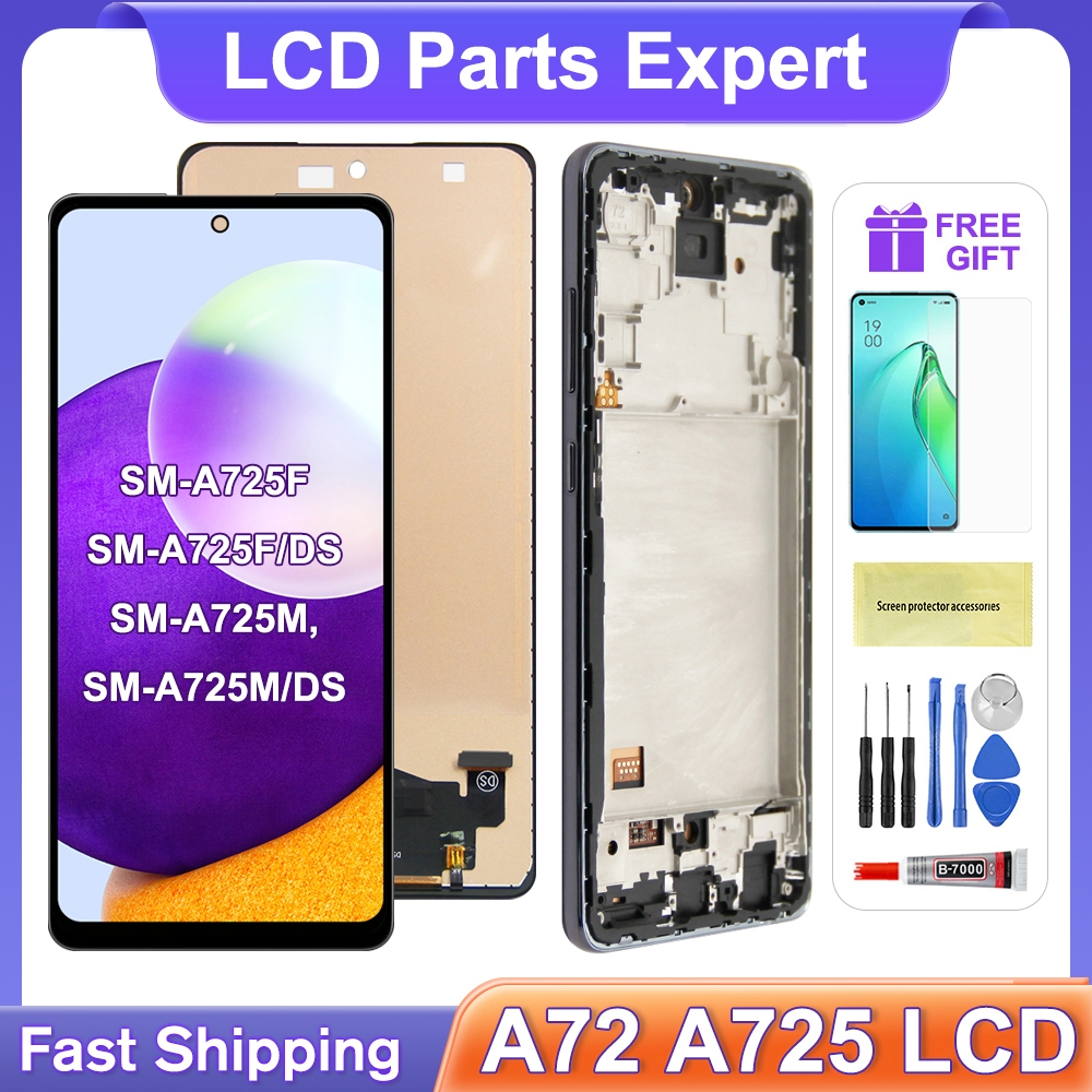 LCD with Frame For Samsung A72 4G A725 LCD Display Touch Screen Replacement SM-A725F/DS | Shopee ...