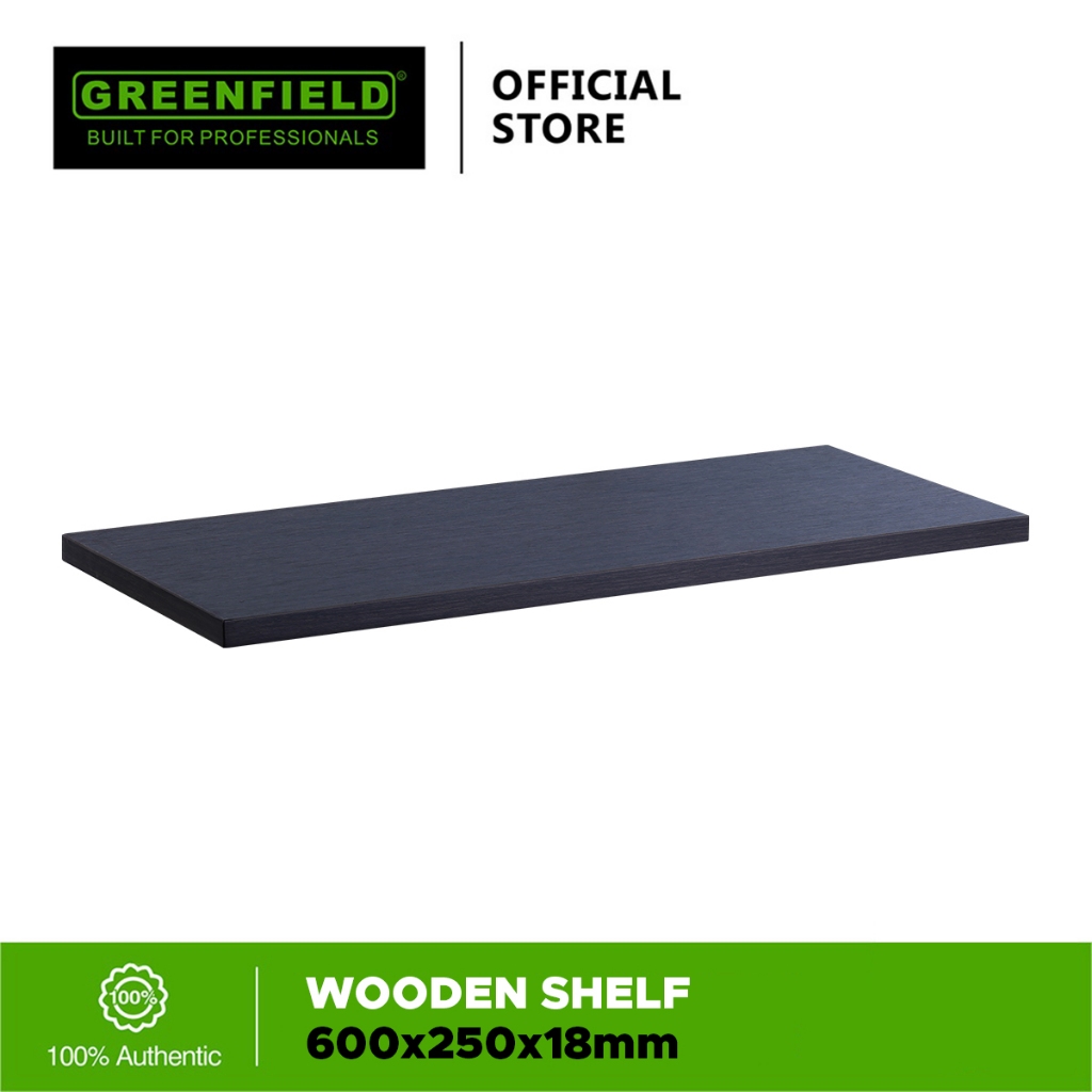 Greenfield Wooden Shelf Walnut 600 x 250 x 18 mm (1pc) - Tool Storage ...