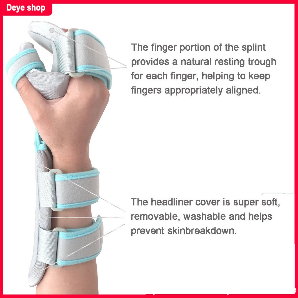 BraceAbility Resting Hand Splint，Adjustable Wrist Sprain and Functional ...