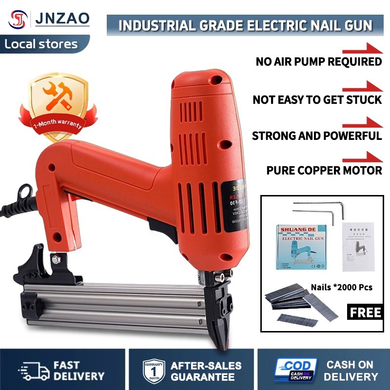 Pneumatic Nail Gun Heavy-Duty Nail Gun Hand Tool 220V Electric Nail Gun ...