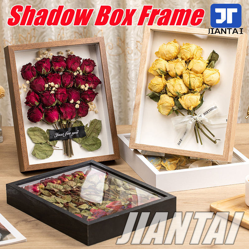 Photo Frame Flower Frame Shadow Box Frame Transparent Wooden Shadow Box ...