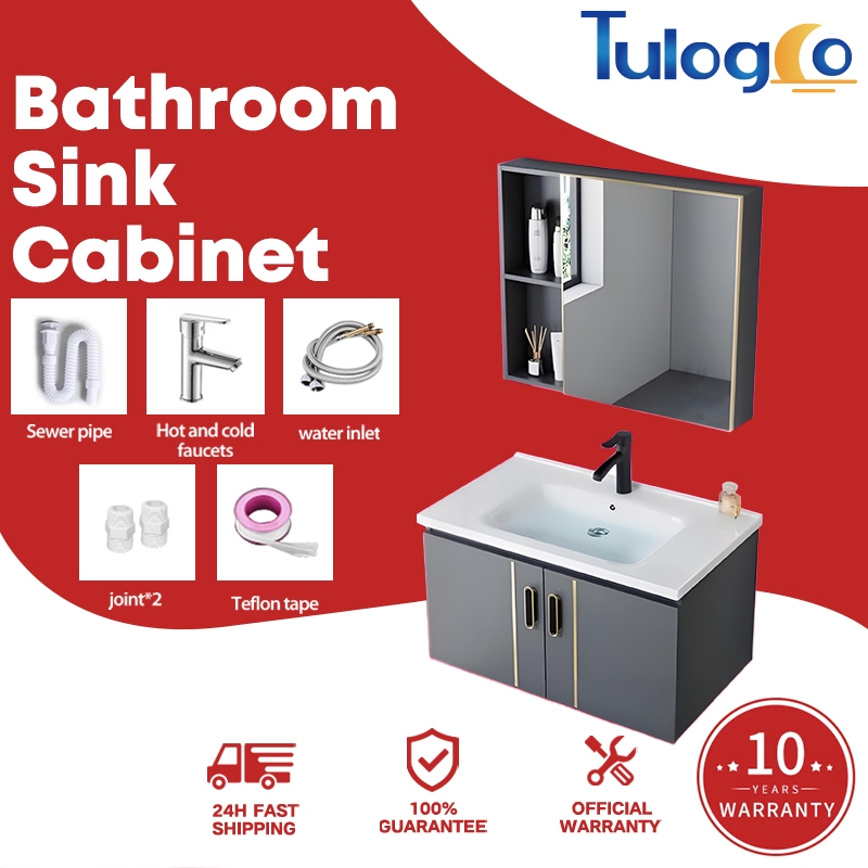【Complete set】Bathroom Cabinet With Mirror Bathroom Lavatory Cabinet ...