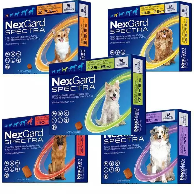 Nexgard Spectra Anti Tick & Flea with Sticker for Dog Chewable Tablets ...