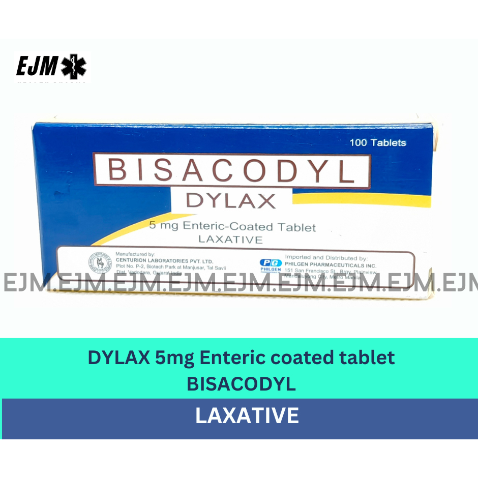 DYLAX 5mg Enteric-Coated Tablets – Bisacodyl Laxative for Constipation ...