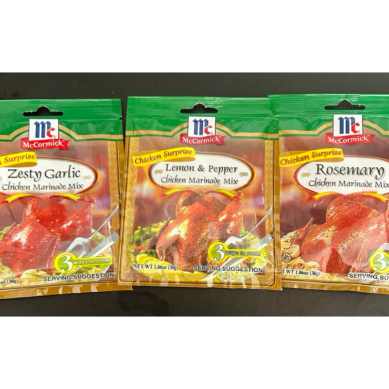 McCormick Chicken Surprise Zesty Garlic Marinade Mix 30g | Shopee ...